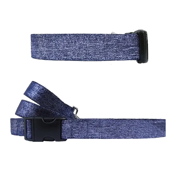 メタリックブルーベリーカラー＆リーシュ / Metallic Blue Berry Collar & Leash - アニマルミュージアム